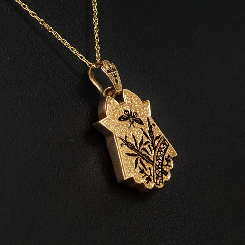 Victorian Antique Black Enamel Butterfly Locket Pendant in 9K Yellow ...