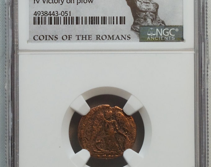 Roman Empire Constantinian AD 330-340 BI Nummus NGC Ancients Authentic Coin First Guardian Angel ...