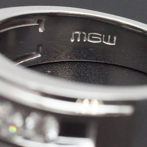 MGW 10K White Gold 1/2cttw Round Channel Set Natural Diamond Ring (CAT ...