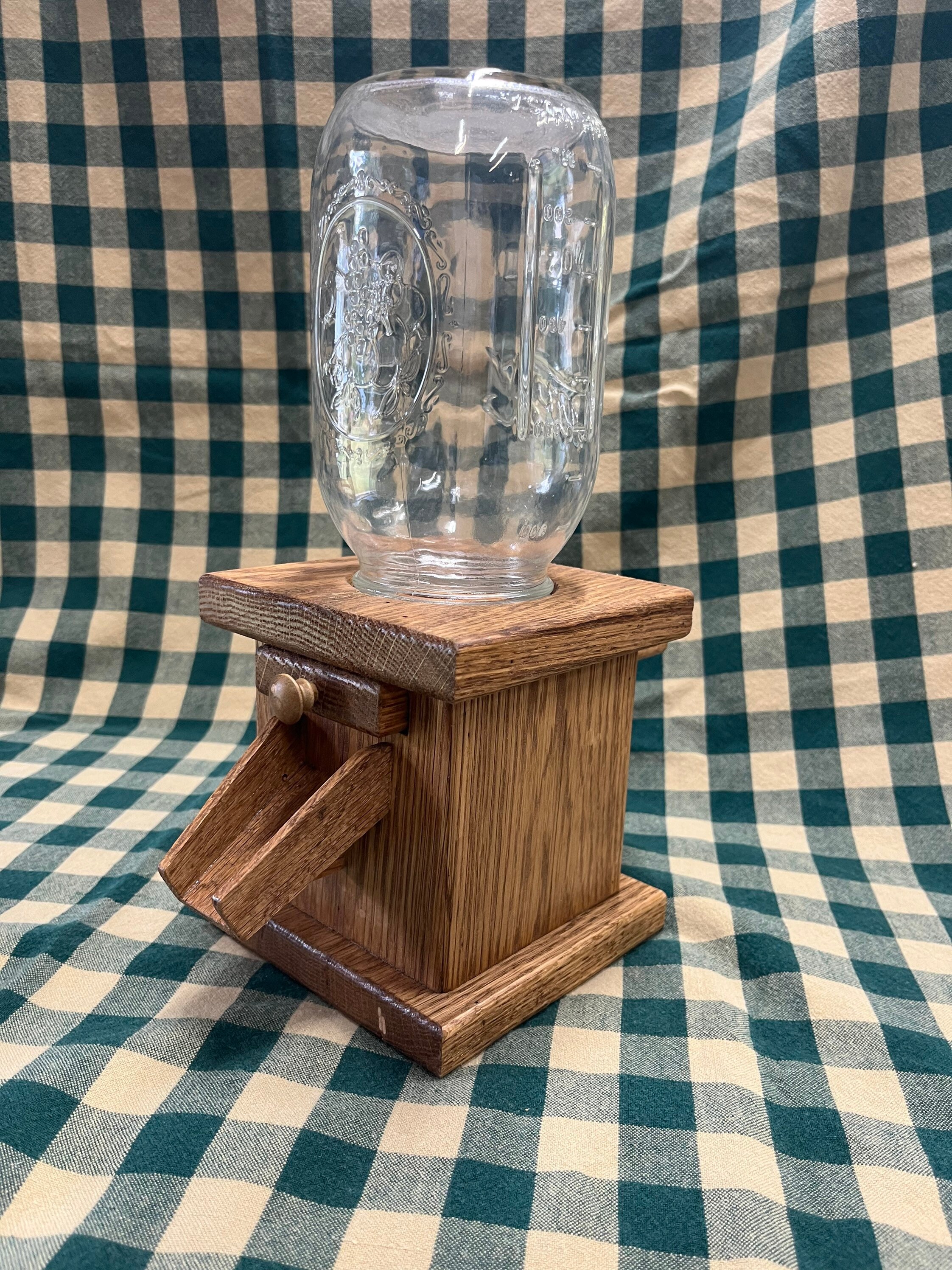 Handmade Oak Wood Candy/nut/gumball/jelly Bean Dispenser Light Stained ...