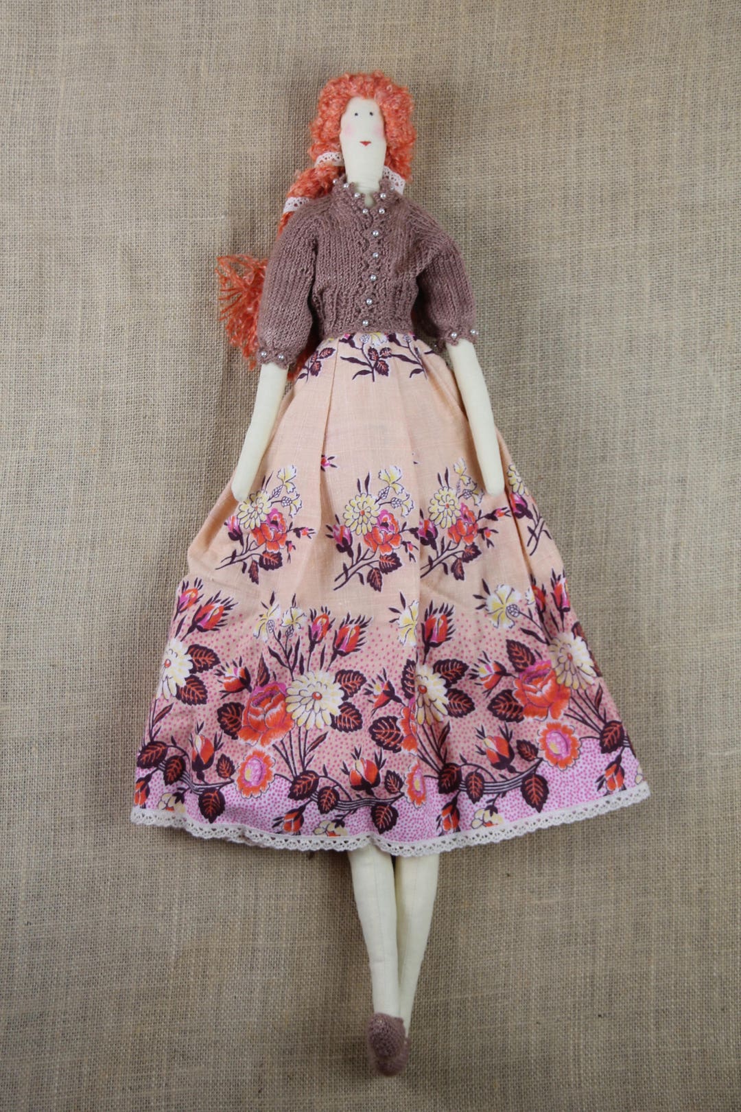 One of a Kind Handmade in Russia RAG DOLL Made W/ Vintage Fabric - Etsy