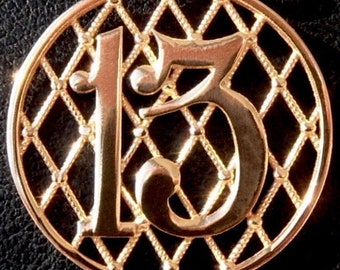 Number 13 Pendant - Etsy