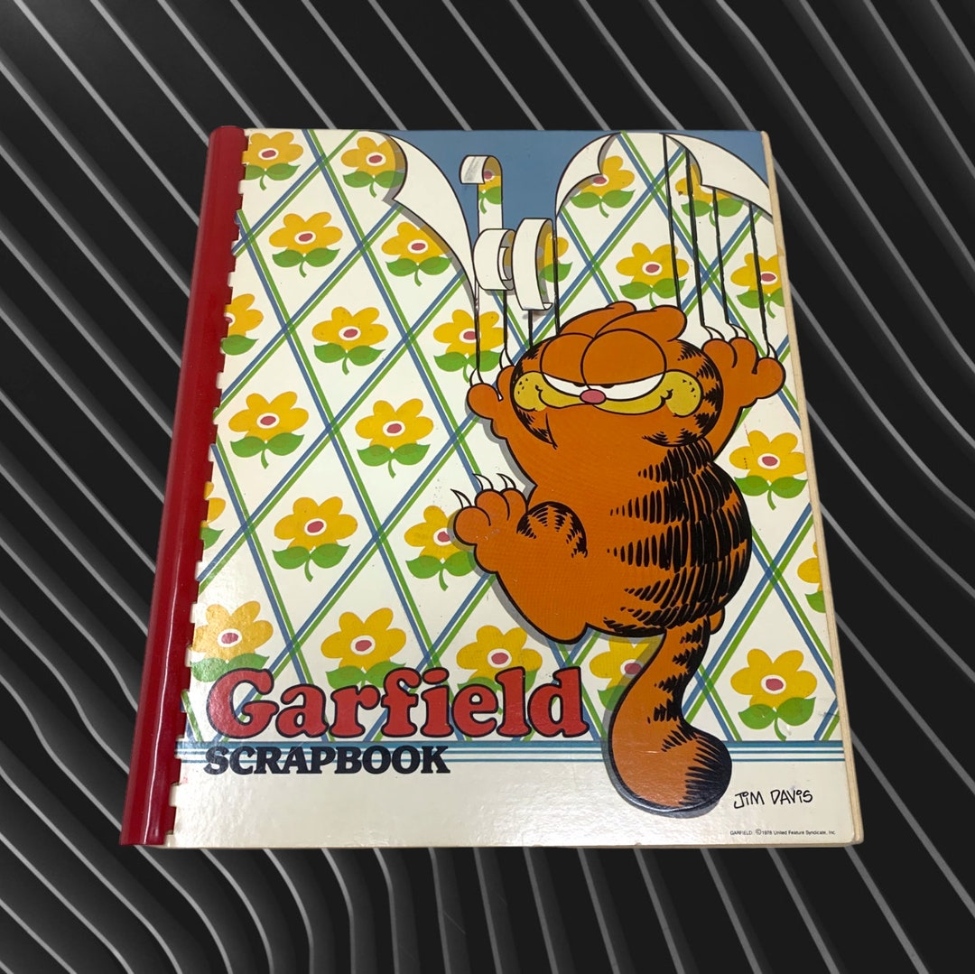 Vintage 1978 Garfield Scrapbook 14 X 11 Blank Pages Spiral Bound ...