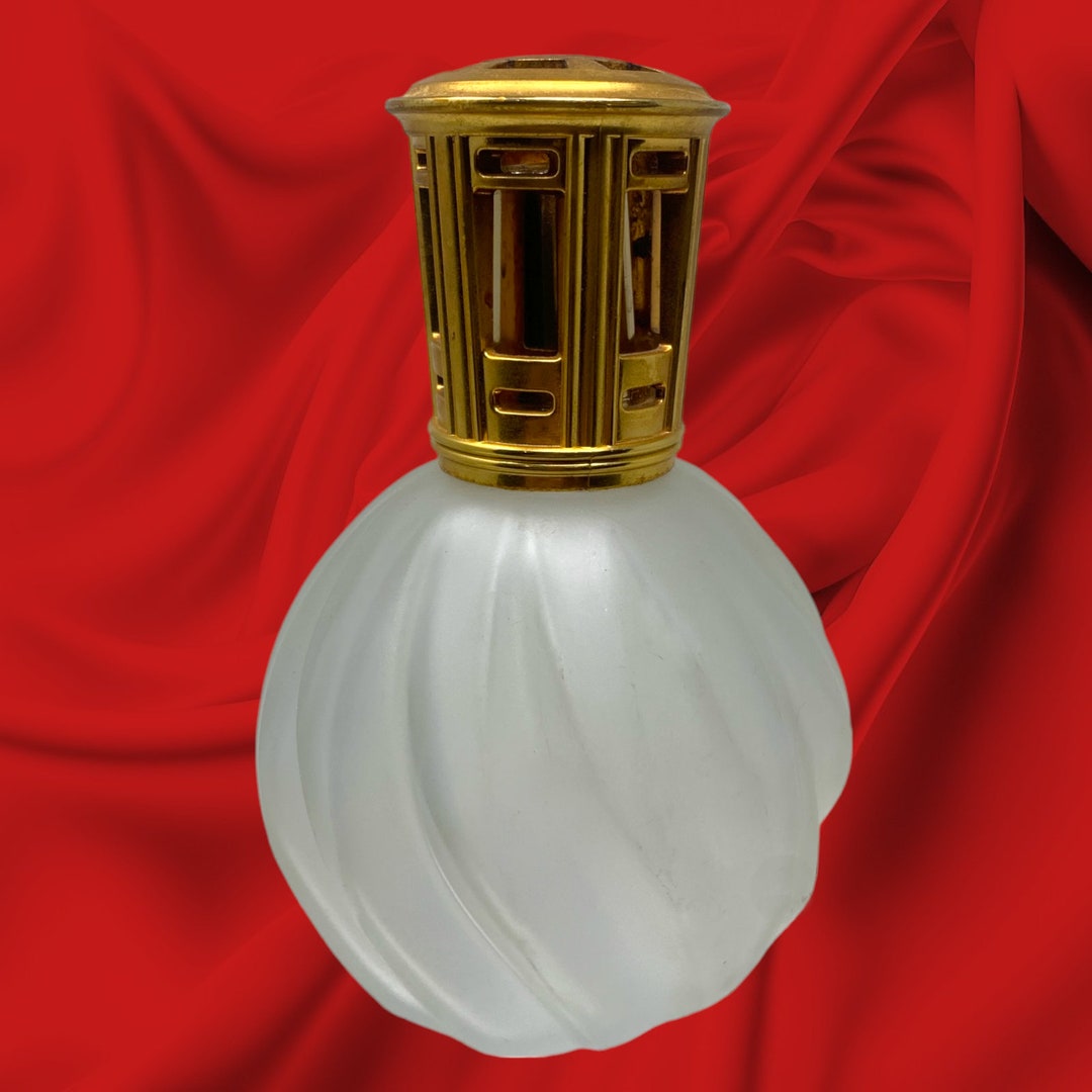 Vintage Lampe Berger Catalytic Fragrance Lamp Clear Frosted Art Glass ...