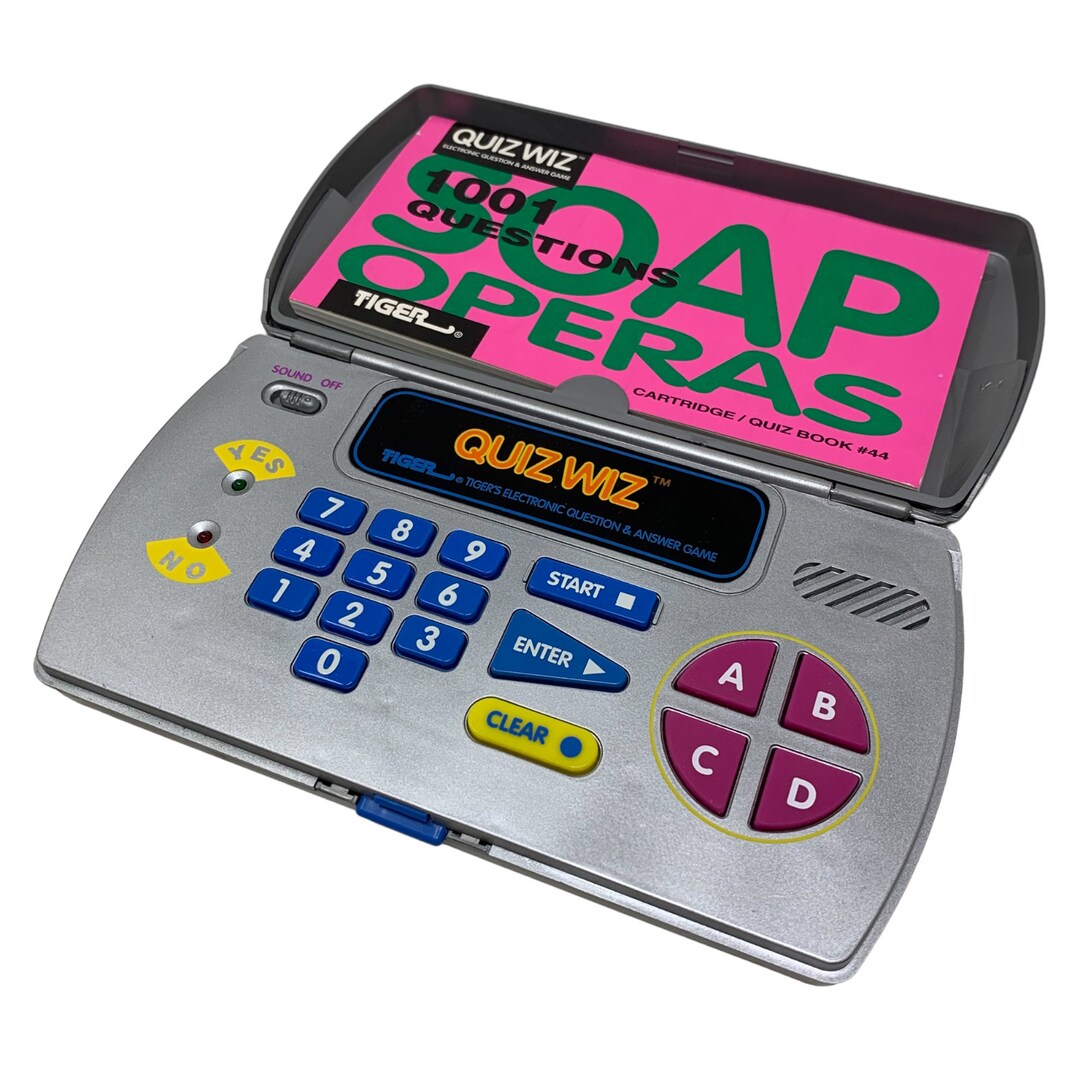 Vintage 1995 Tiger Quiz Wiz Electronic Q & A Trivia Game Soap Opera ...