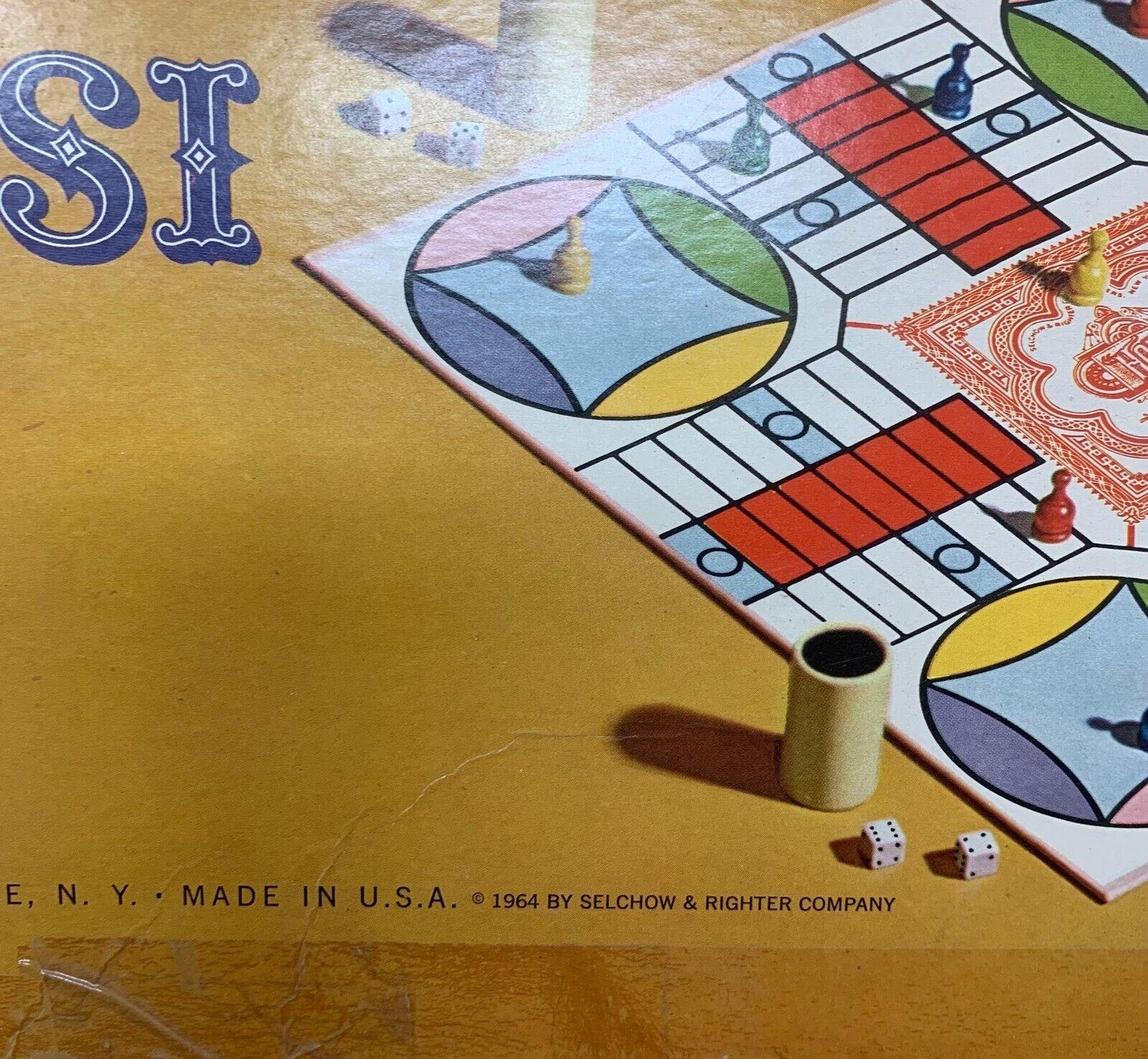 Vintage Parcheesi 1964 Classic Board Game Complete Selchow & Righter ...