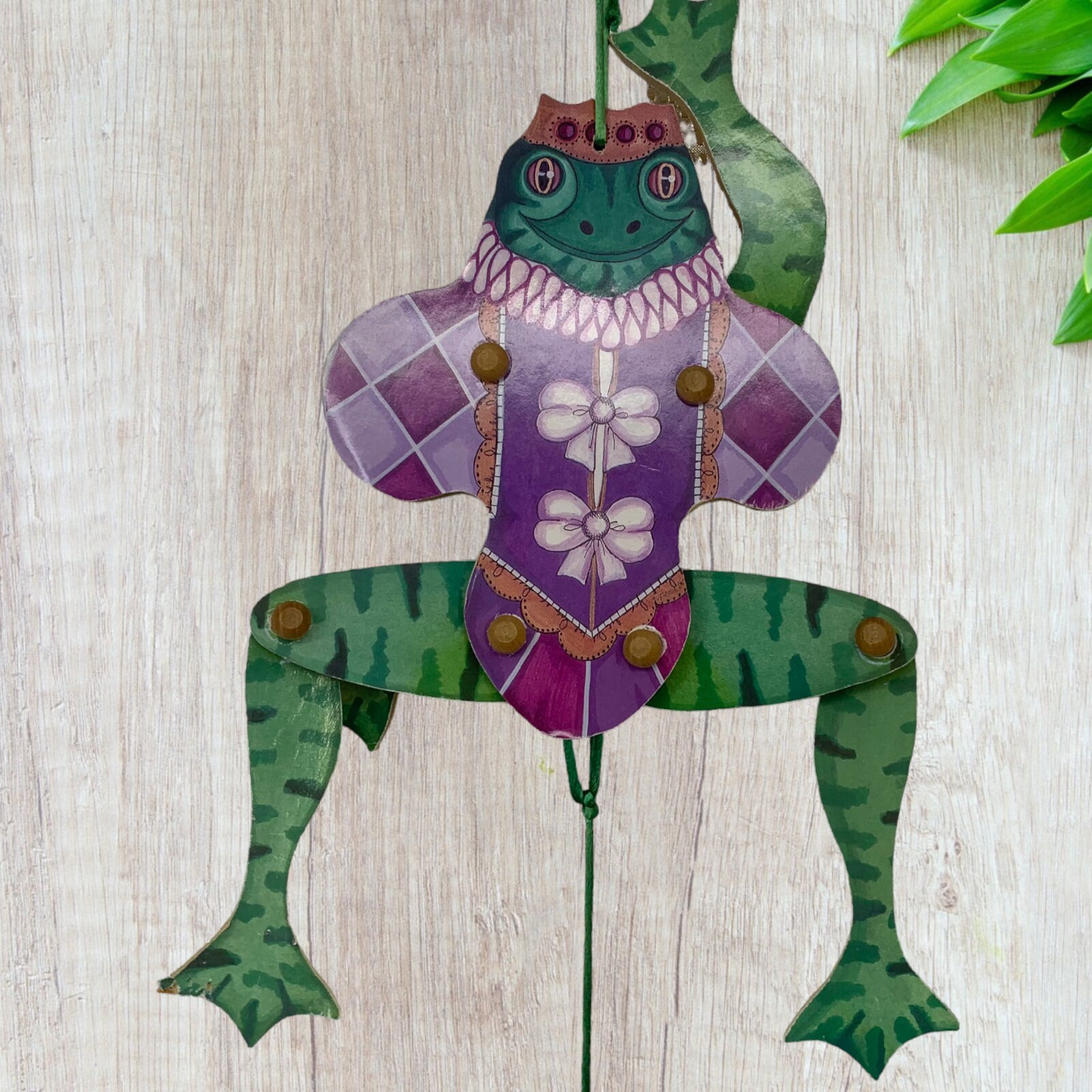 Vintage Terrie Floyd Jumping Jacks Frog Princess Pull Toy - Etsy