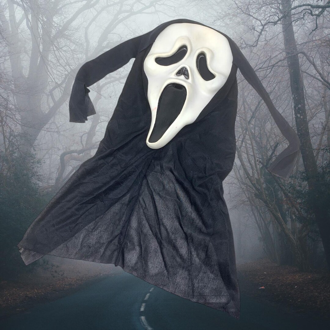 Vintage Ghostface Scream Mask Fun World Easter Unlimited MK Black ...