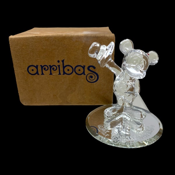 Mickey Mouse Crystal Figurine - Etsy