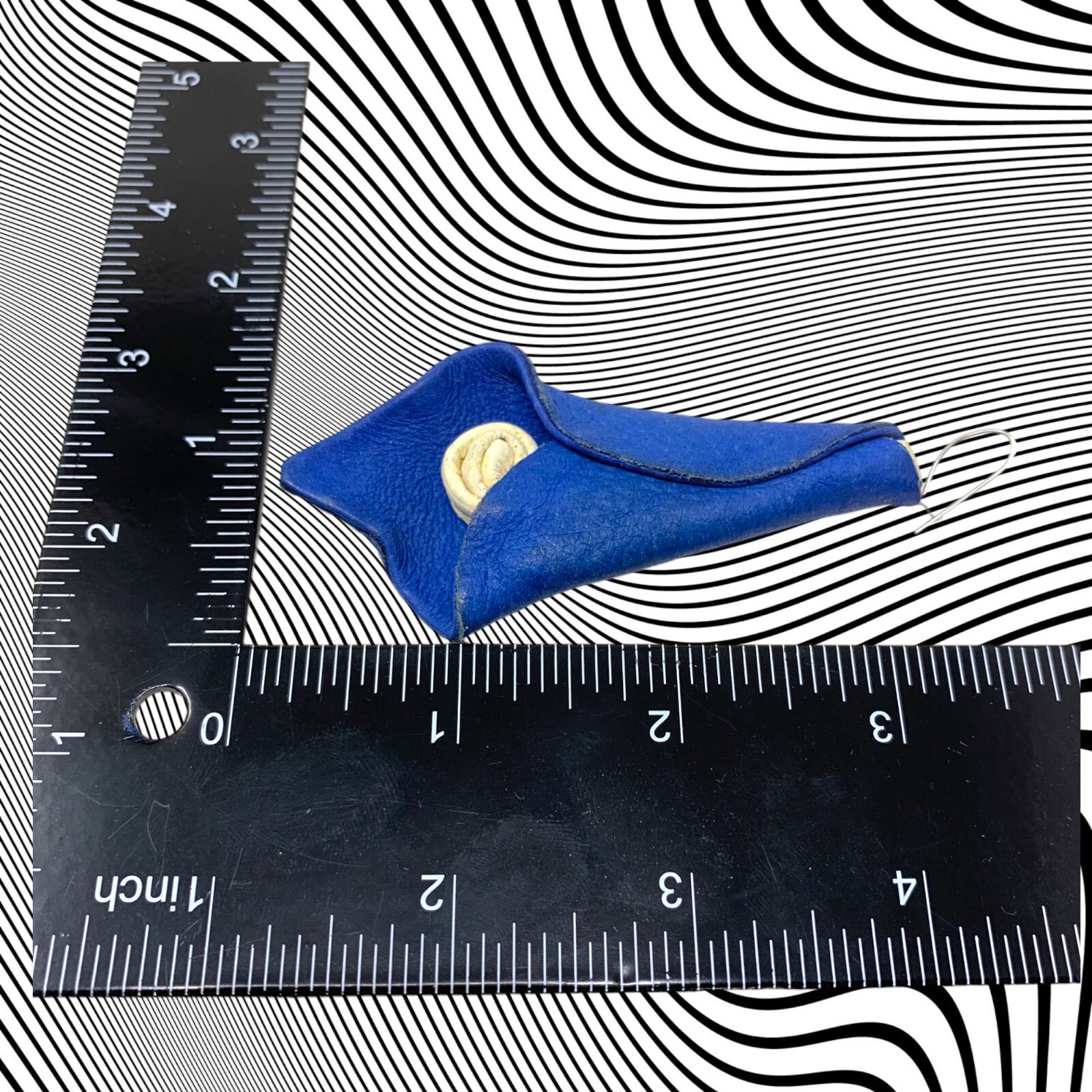 Vintage 1980's Artisan Suede Avant Garde Pierced Earrings Modernist New ...