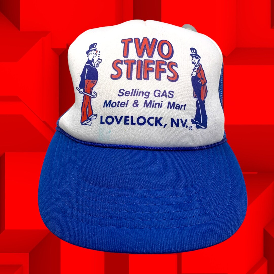 Vintage NEW Two Stiffs Selling Gas Lovelock Nevada Blue Snapback ...