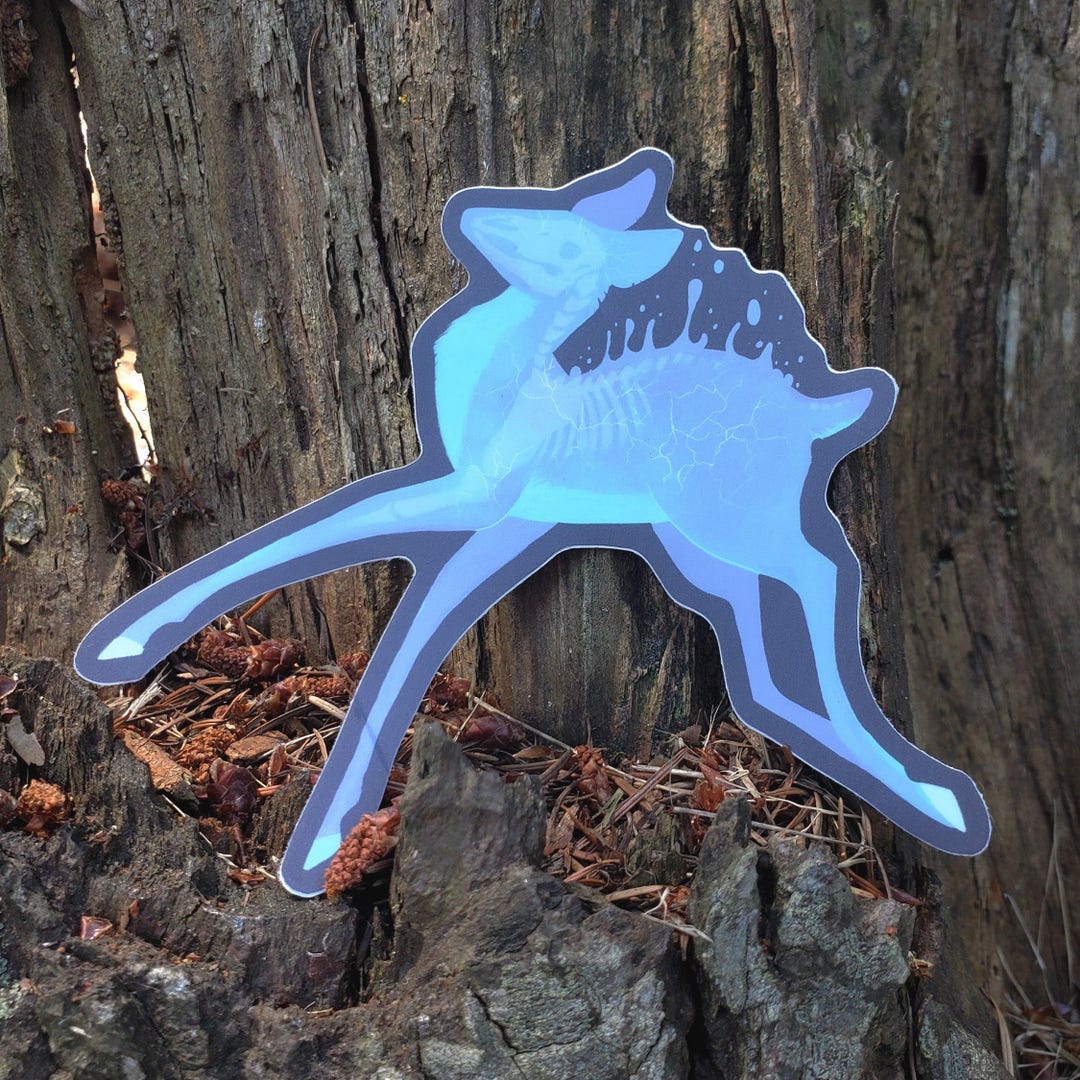 Spooky Deer • Sticker - Etsy