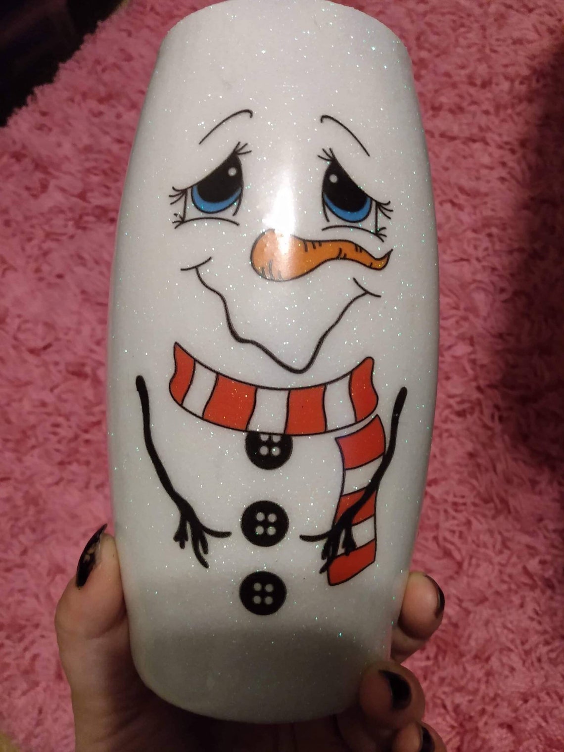 25 Oz Snowman Barrel Tumbler Family Gift Winter Christmas - Etsy