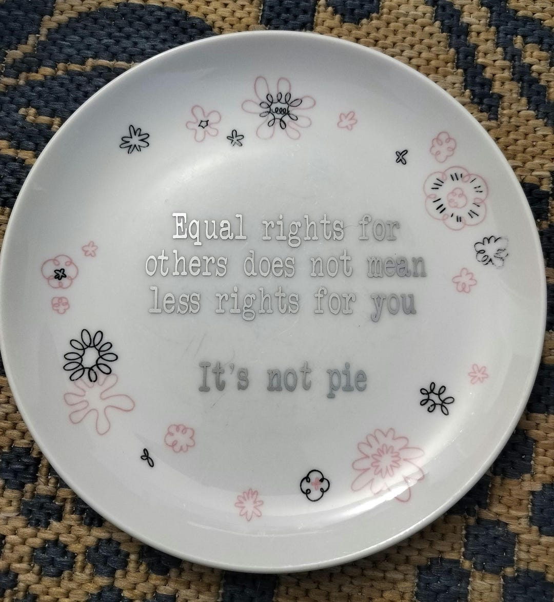 8" Cuss Word Swear Plate Equal Rights for Others Does Not Mean Less ...