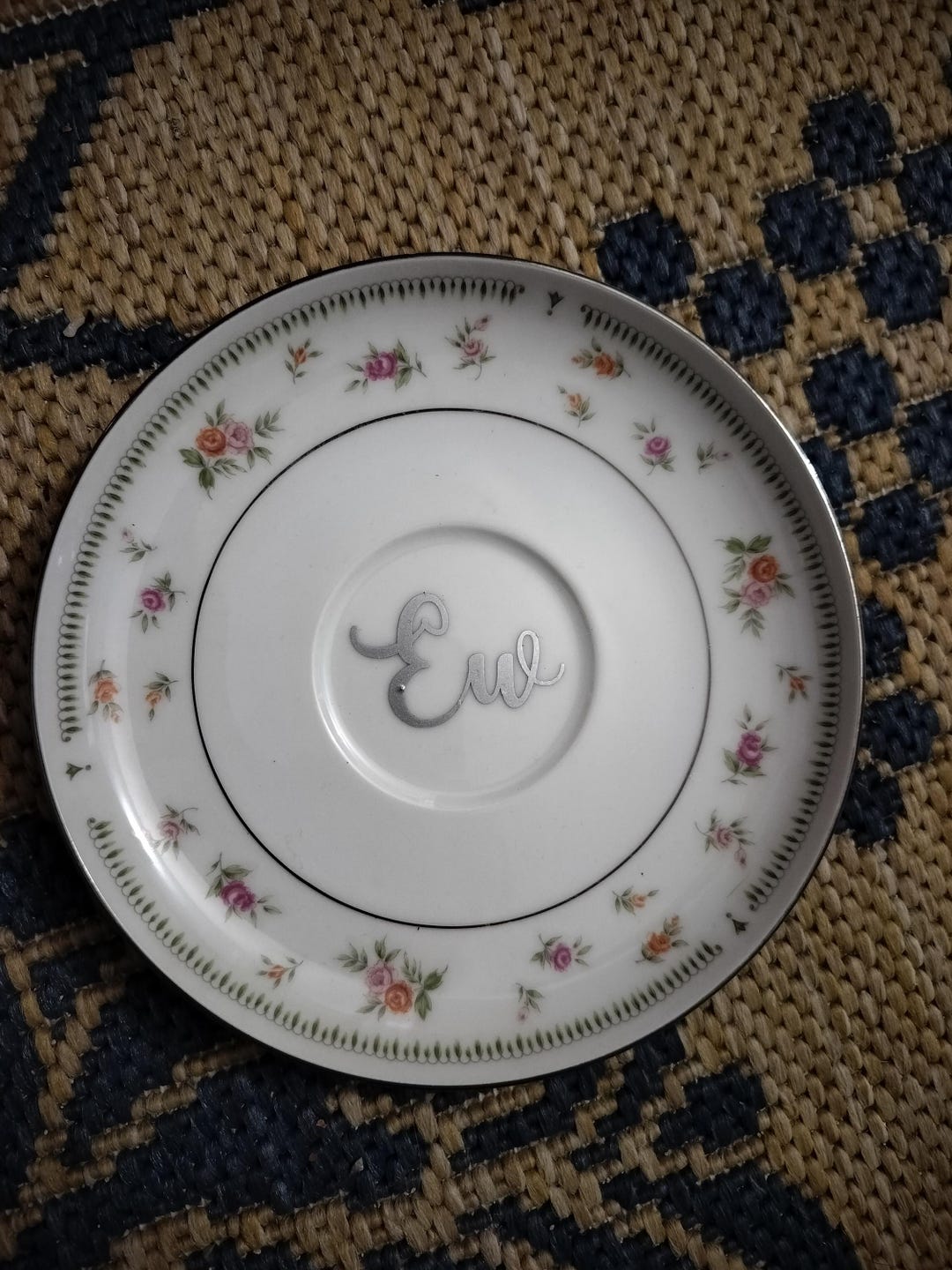 6" Cuss Word Swear Plate Dish Wanker Vintage Floral Dinnerware ...