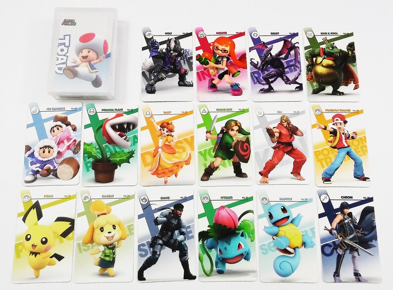 YOU CHOOSE All 84 Super Smash Bros Ultimate amiibo Cards with | Etsy