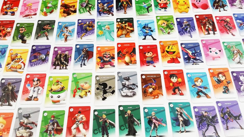 YOU CHOOSE All 84 Super Smash Bros Ultimate amiibo Cards with | Etsy
