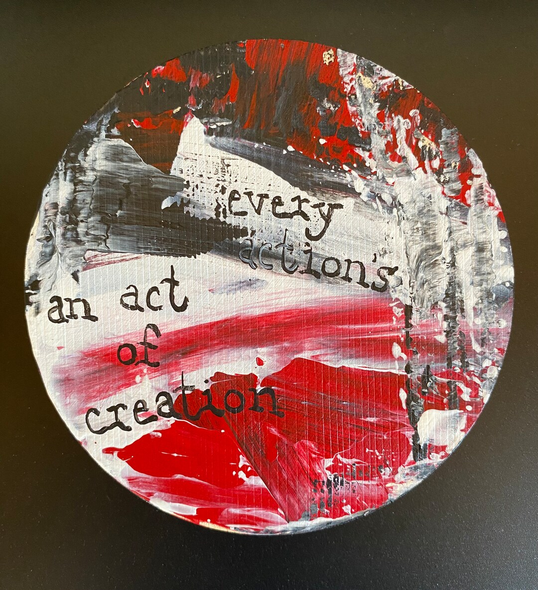 Handmade Hamilton Lyric Art | Abstract Acrylic Painting on Wood (5x5 ...