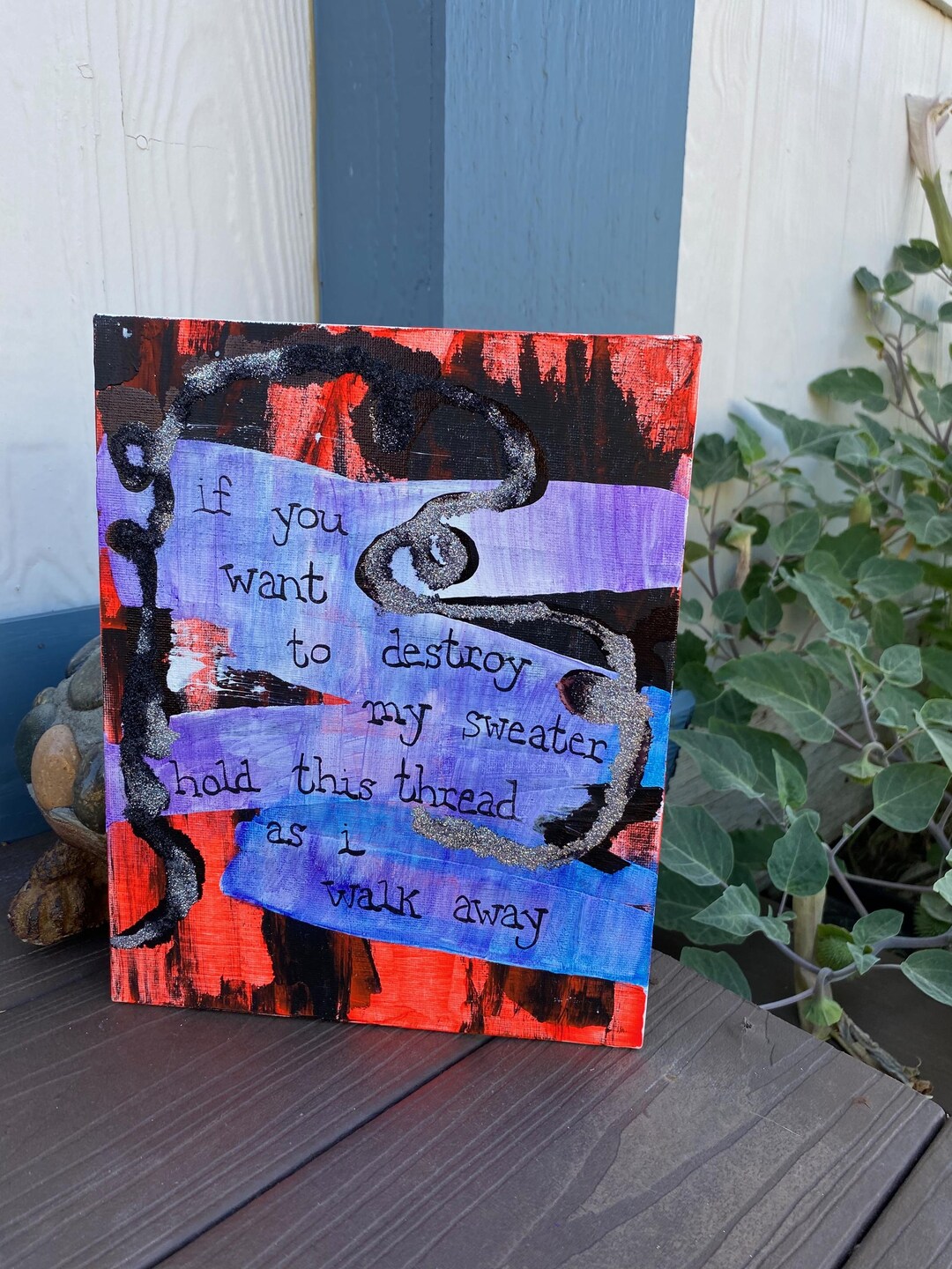 Weezer Inspired 90’s Lyrics Art | If You Want to Destroy My Sweater ...