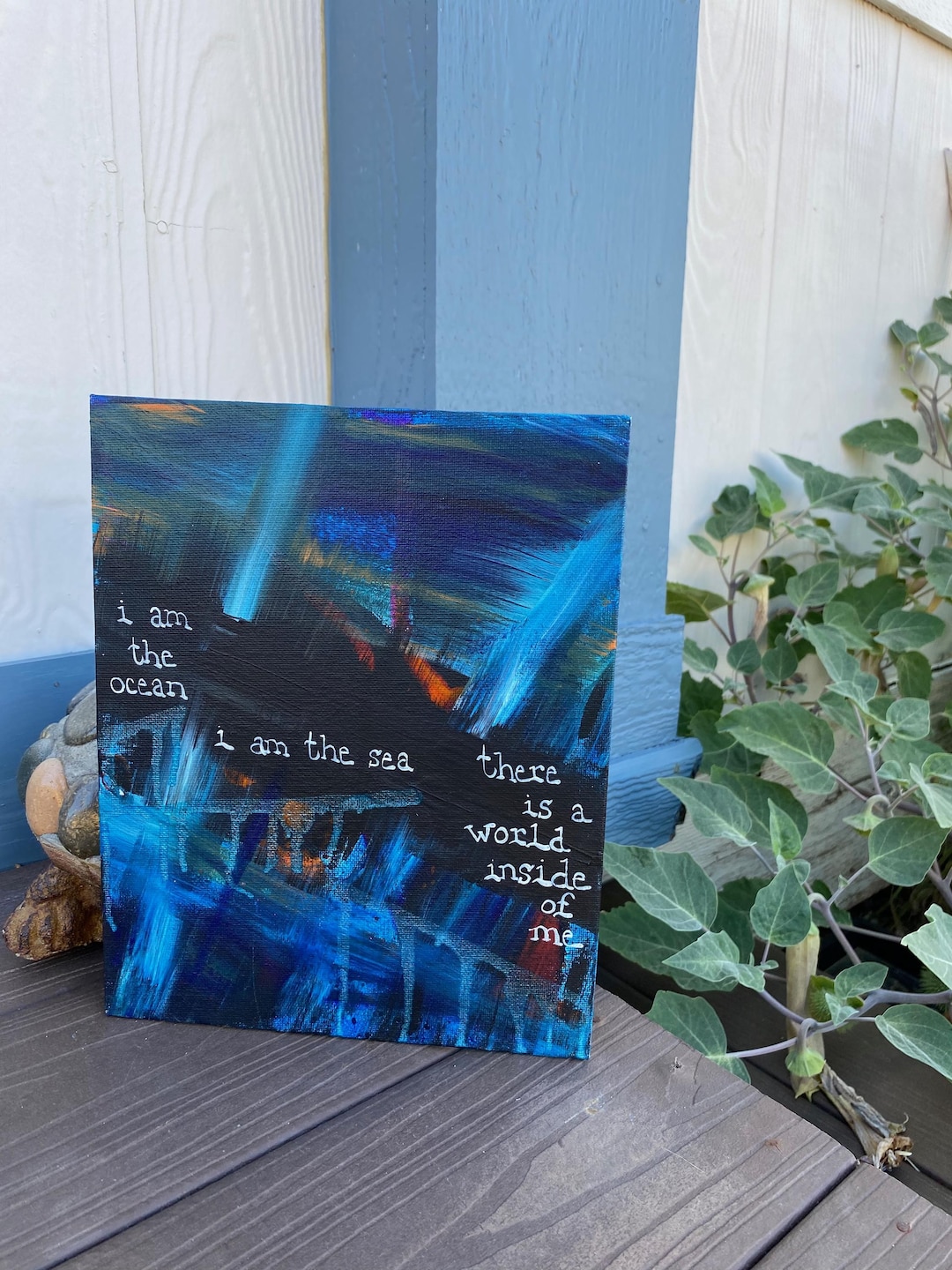 I Am the Ocean, I Am the Sea Flat Canvas Abstract Music Art | Oceanic ...