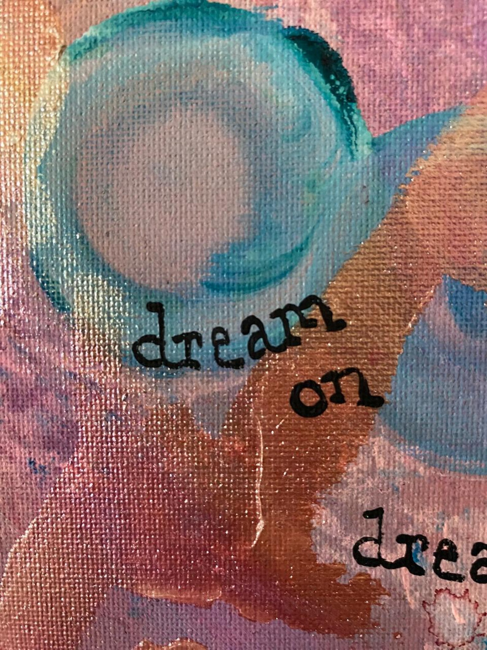 Dream on - Dream Until Your Dreams Come True Lyric Painting - Etsy