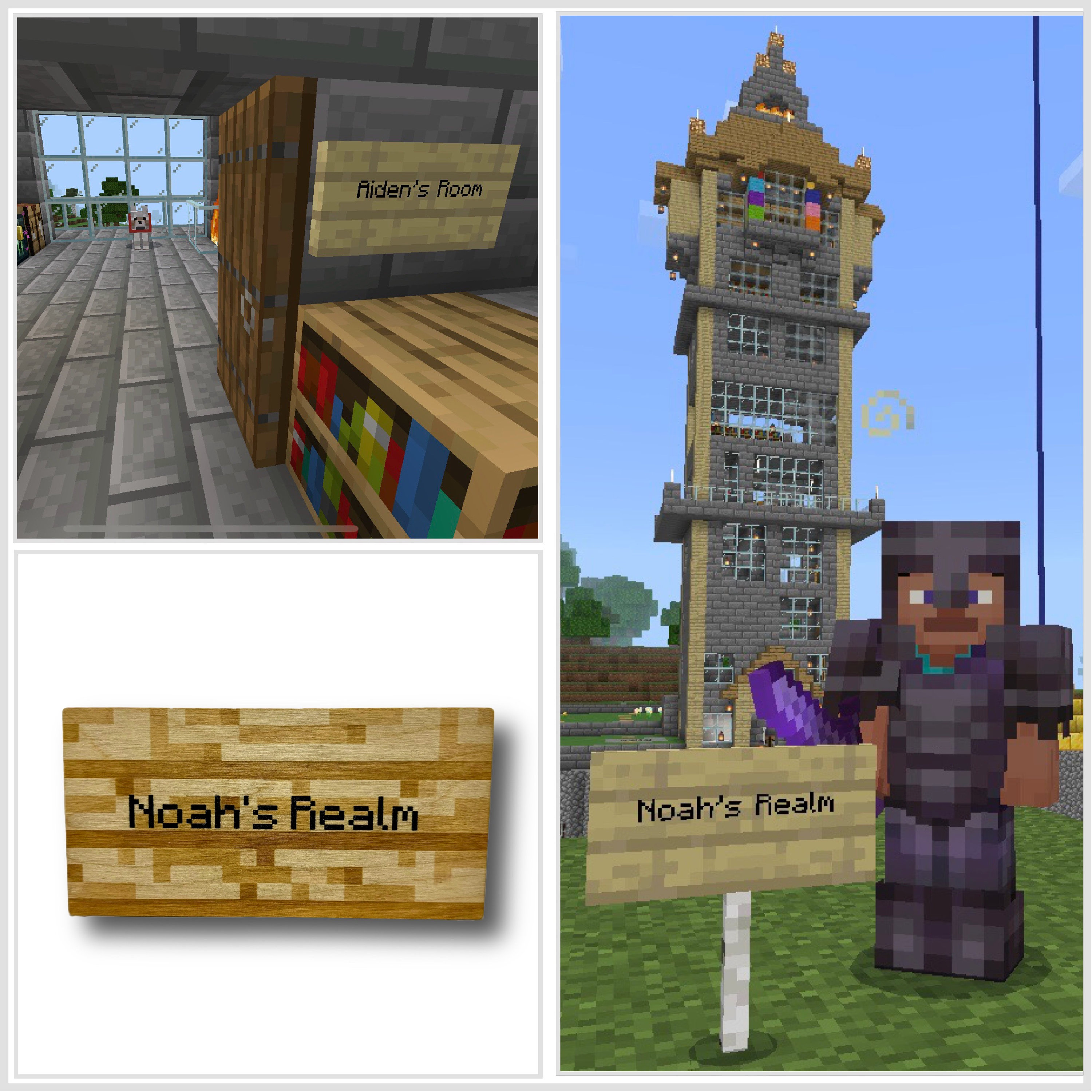 Minecraft Inspired Laser Engraved Wood Sign, Door Sign, Name Sign ...