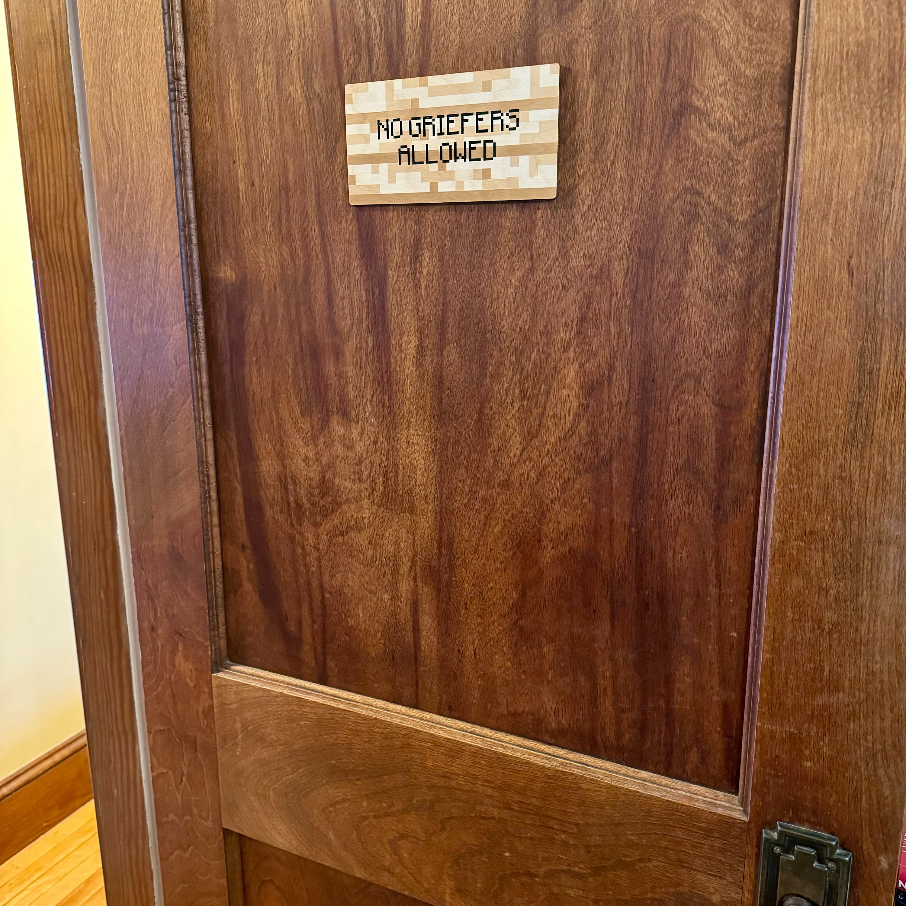 Minecraft Inspired Laser Engraved Wood Sign, Door Sign, Name Sign ...