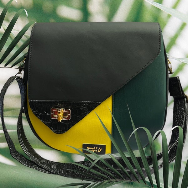 Color Block Handbag - Etsy