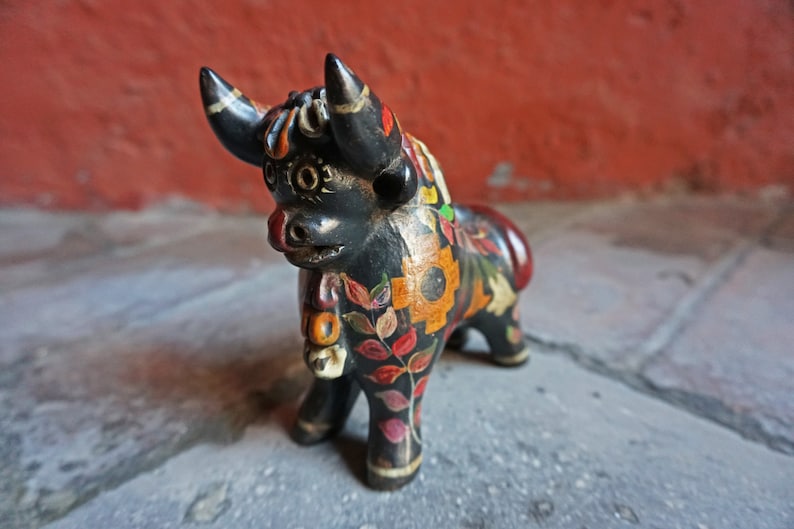 Toro Pucará Vintage / Toro Peruano Viejo / Torito de Pucará / - Etsy España