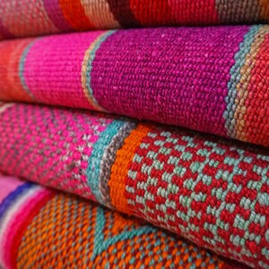 Mantas de colores peruanos / alfombra / Tapete / Frazada / - Etsy España