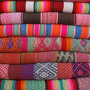 Mantas de colores peruanos / alfombra / Tapete / Frazada / - Etsy España