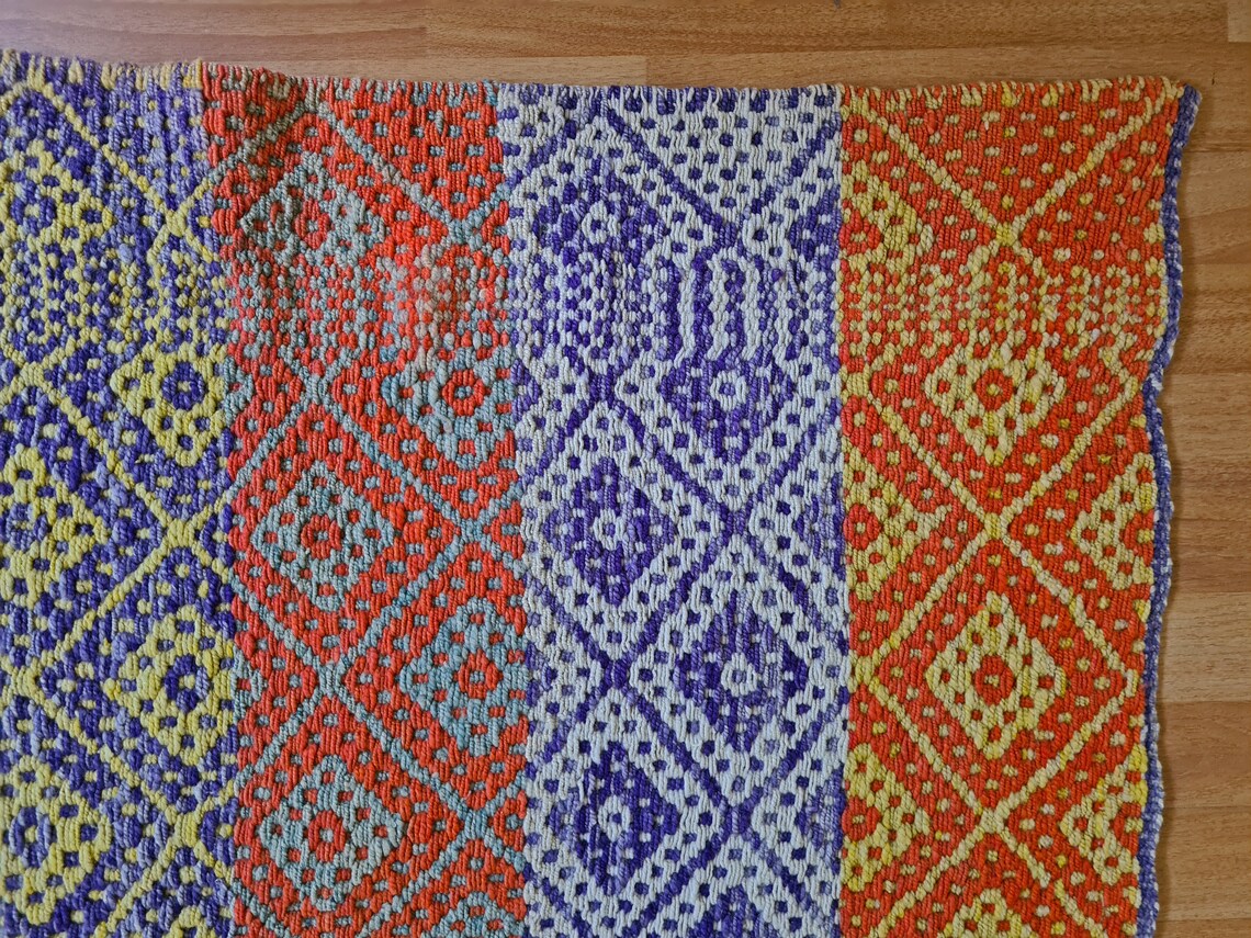 Peruvian Colorful Blanket / Carpet / Rug / Frazada / Handmade - Etsy