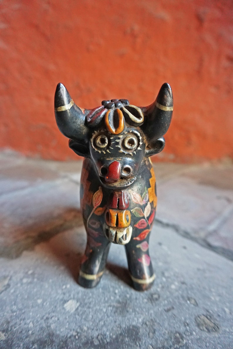 Toro Pucará Vintage / Toro Peruano Viejo / Torito de Pucará / - Etsy España