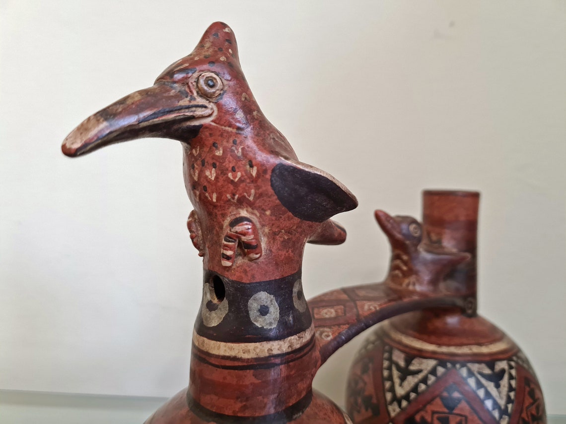 Huaco Silbador Peruvian Woodpecker Whistling Vessel Bird | Etsy