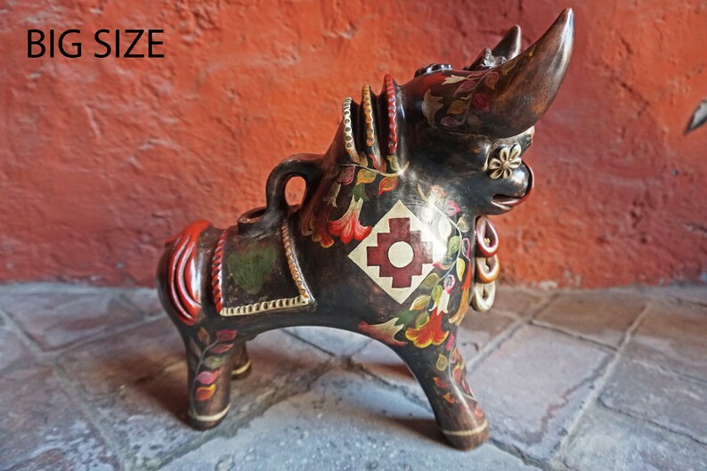 Toro Pucará Vintage / Toro Peruano Viejo / Torito de Pucará / - Etsy España
