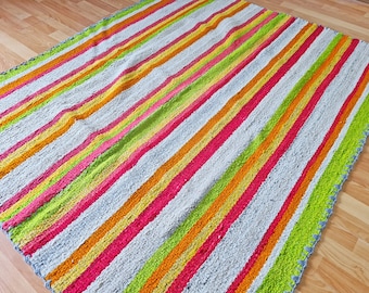 PERUVIAN Colorful RUG / Blanket/ Natural Colors/frazada/ - Etsy