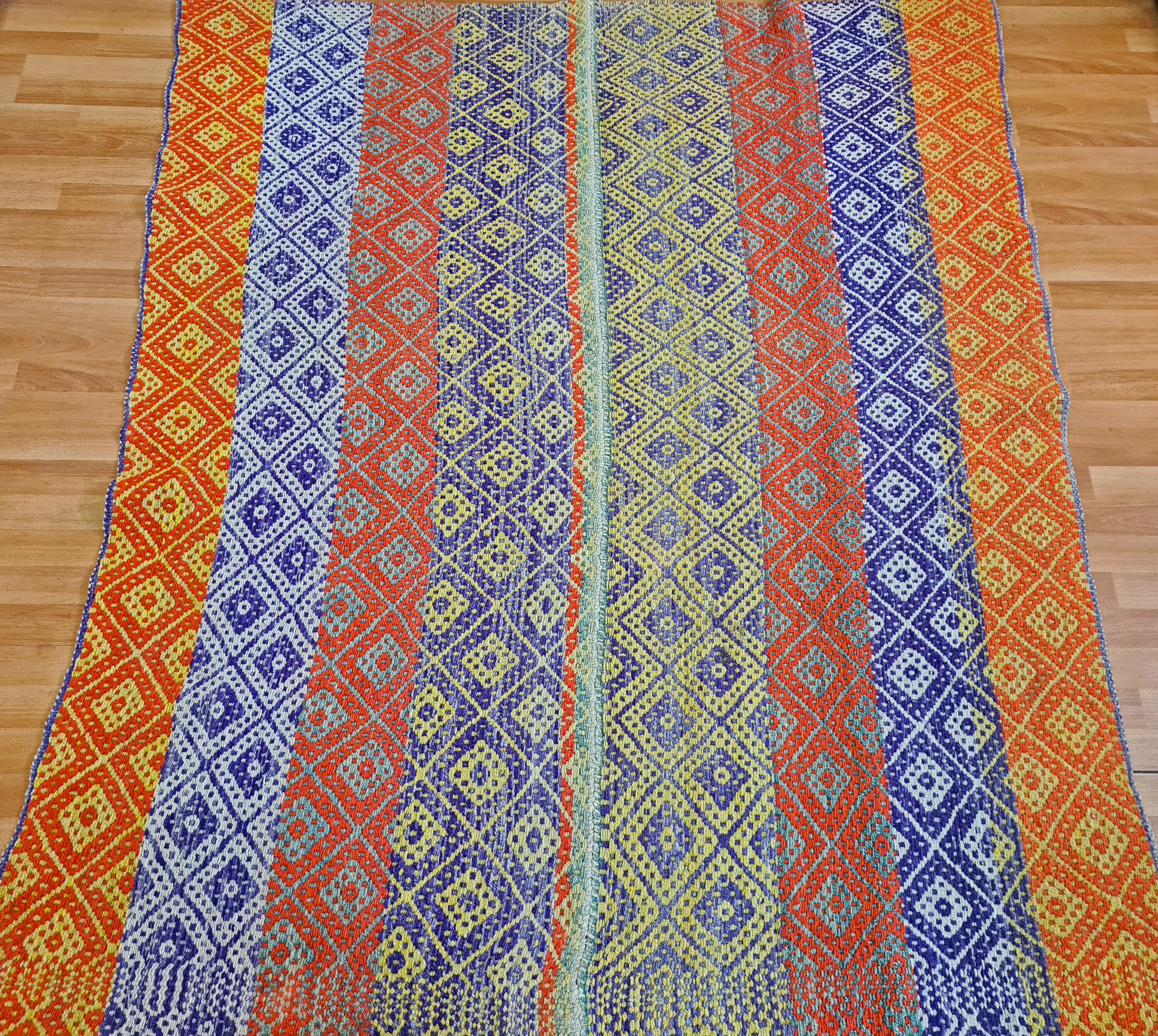 Peruvian Colorful Blanket / Carpet / Rug / Frazada / Handmade | Etsy