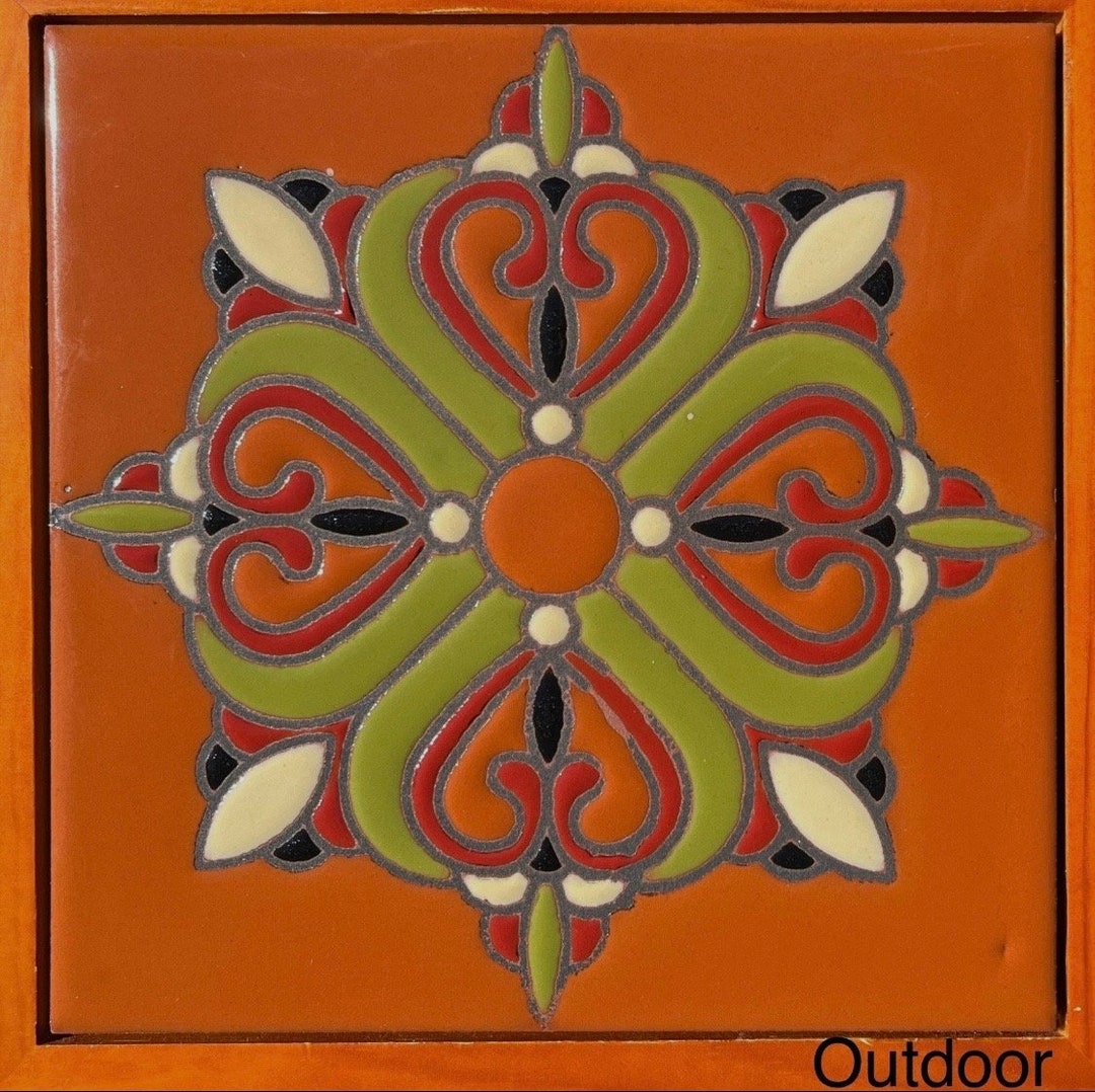 Beautiful Decorative 6x6 Tile ~ Hand-painted ~ Pool Safe ~ Wax Resist ...