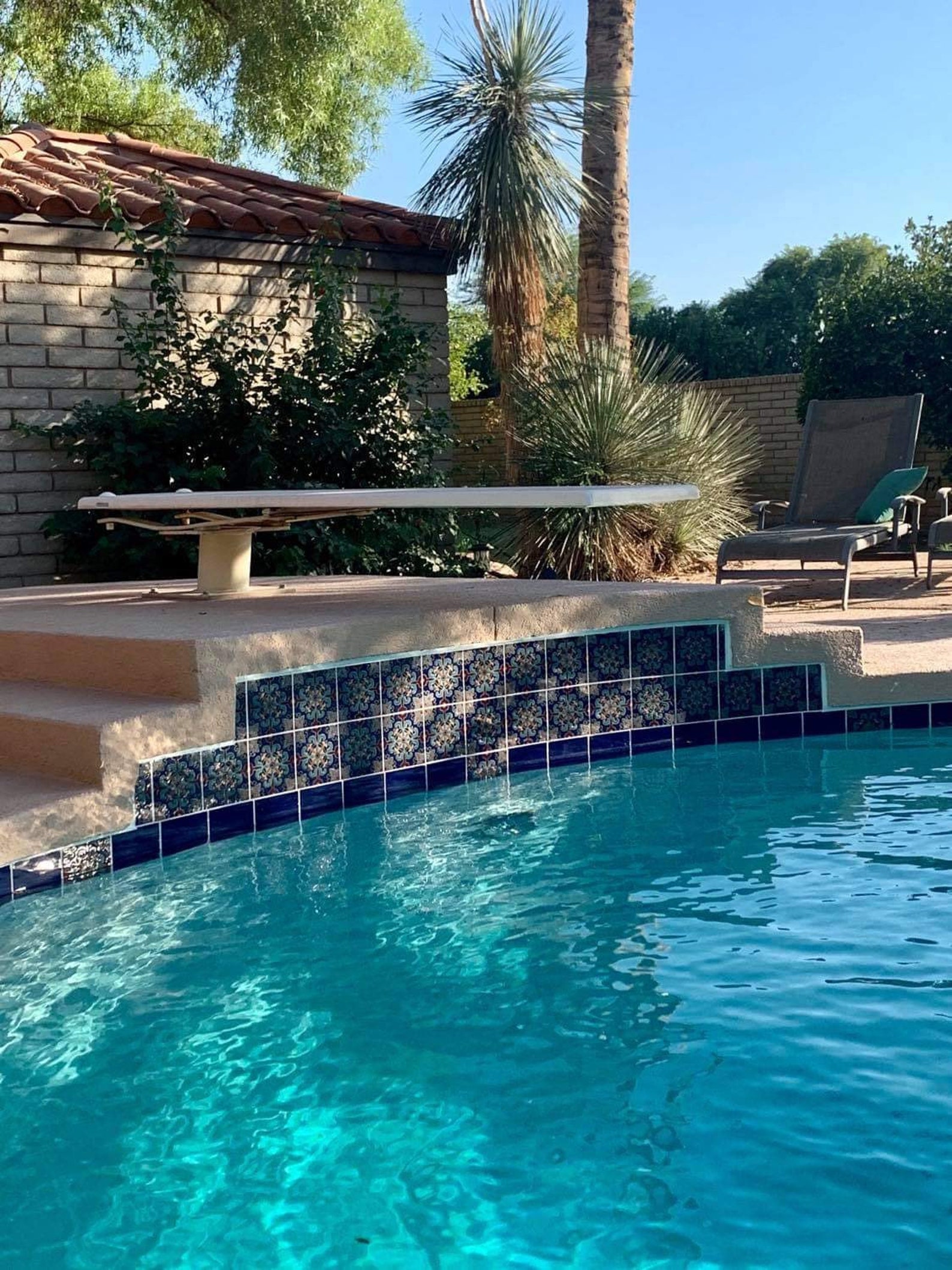 Hand-painted Decorative Craftsman Tile ~ 6x6 ~ Pool Safe Wax Resist ...