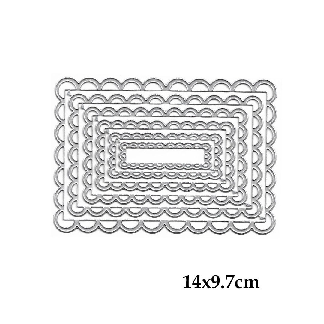 Rectangle Wave Die Set, Card Making, Paper Crafting, Scrapbooking, Die ...