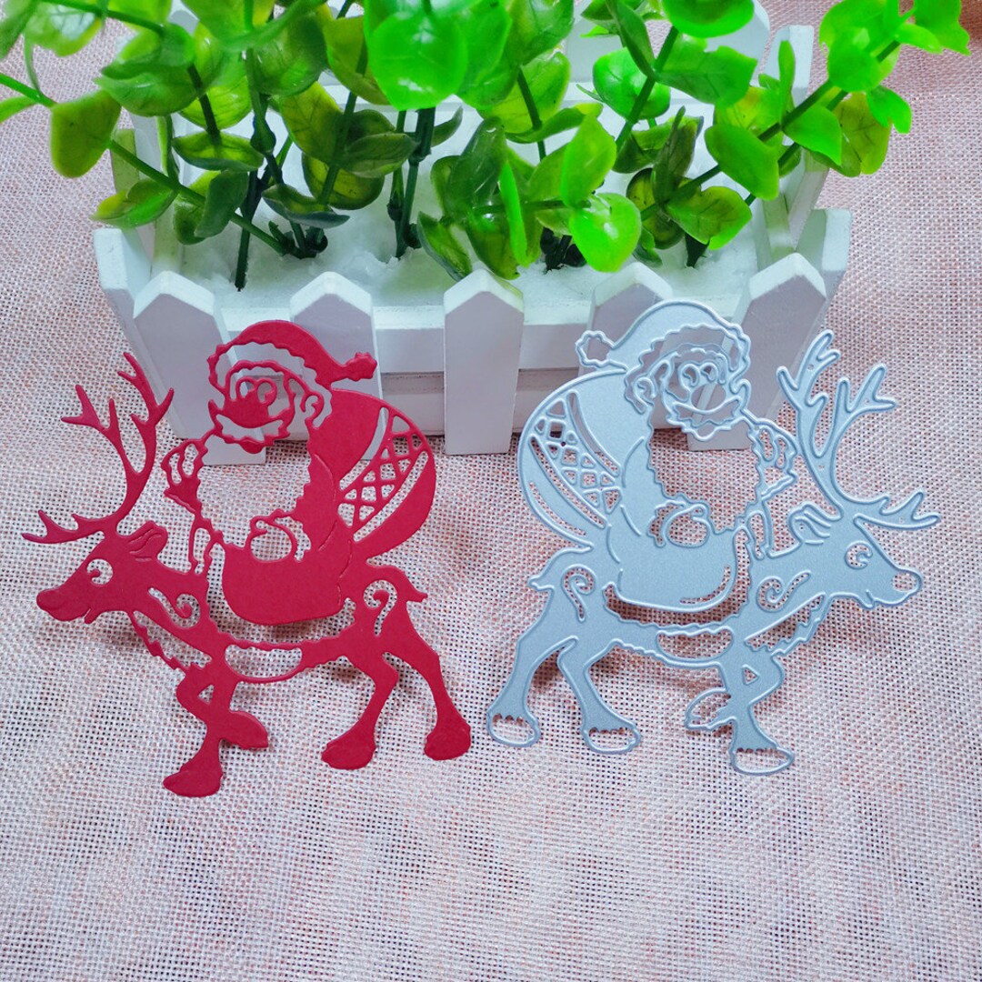 Christmas Santa Claus Reindeer Metal Cutting Die,paper Craft Cutting ...