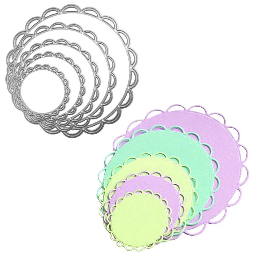 Circle Flower Heart Metal Cutting Die,paper Craft Cutting Die, Stencil ...
