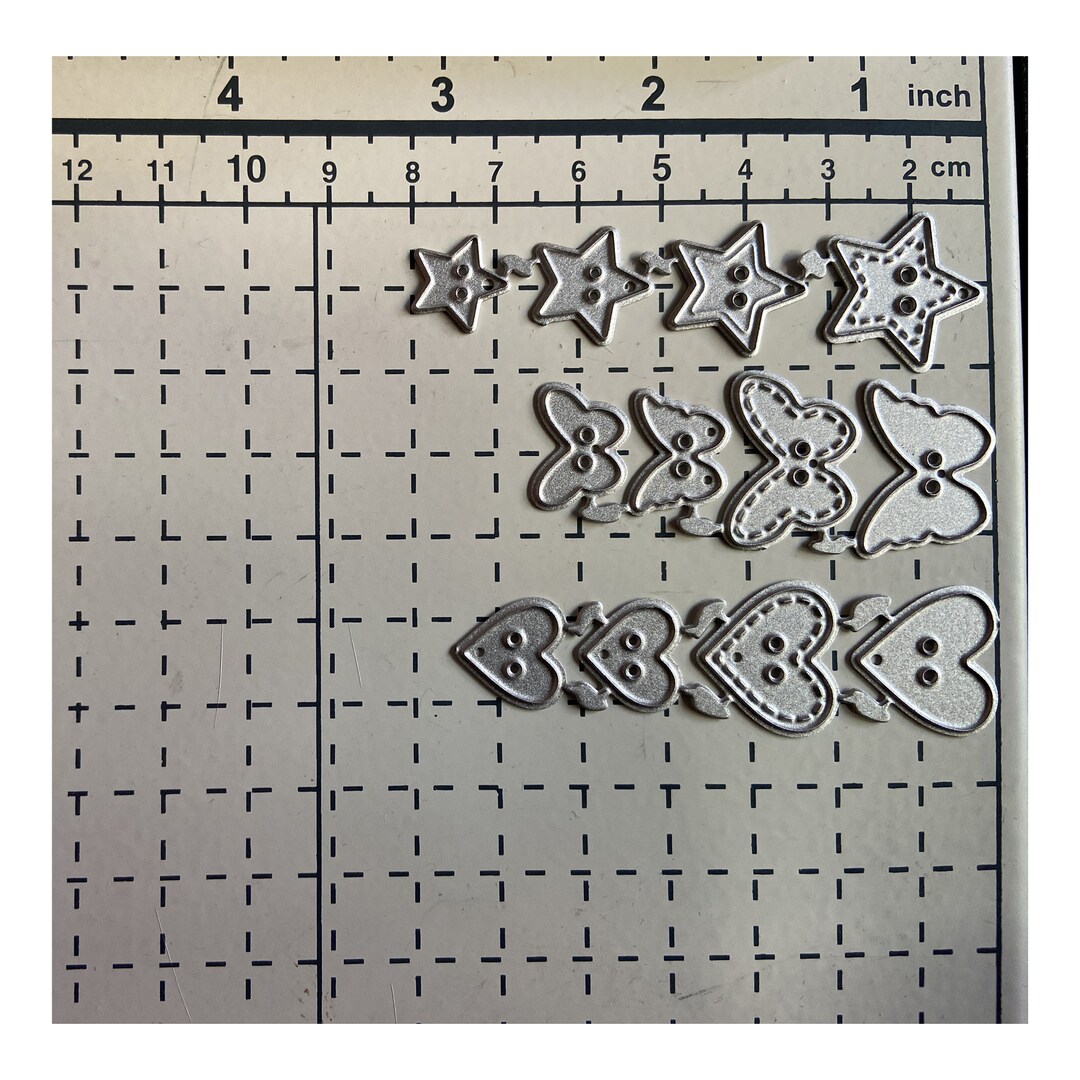 3 Kinds of Shape Buttons Metal Cutting Die,paper Craft Cutting Die ...