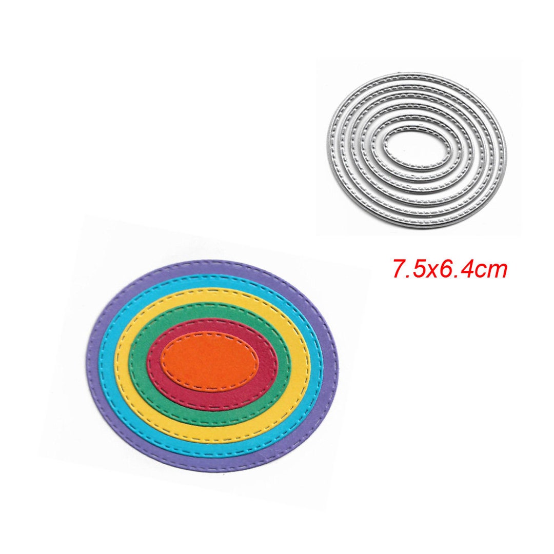 Oval Frame Set Metal Cutting Die,paper Craft Cutting Die, Stencil ...