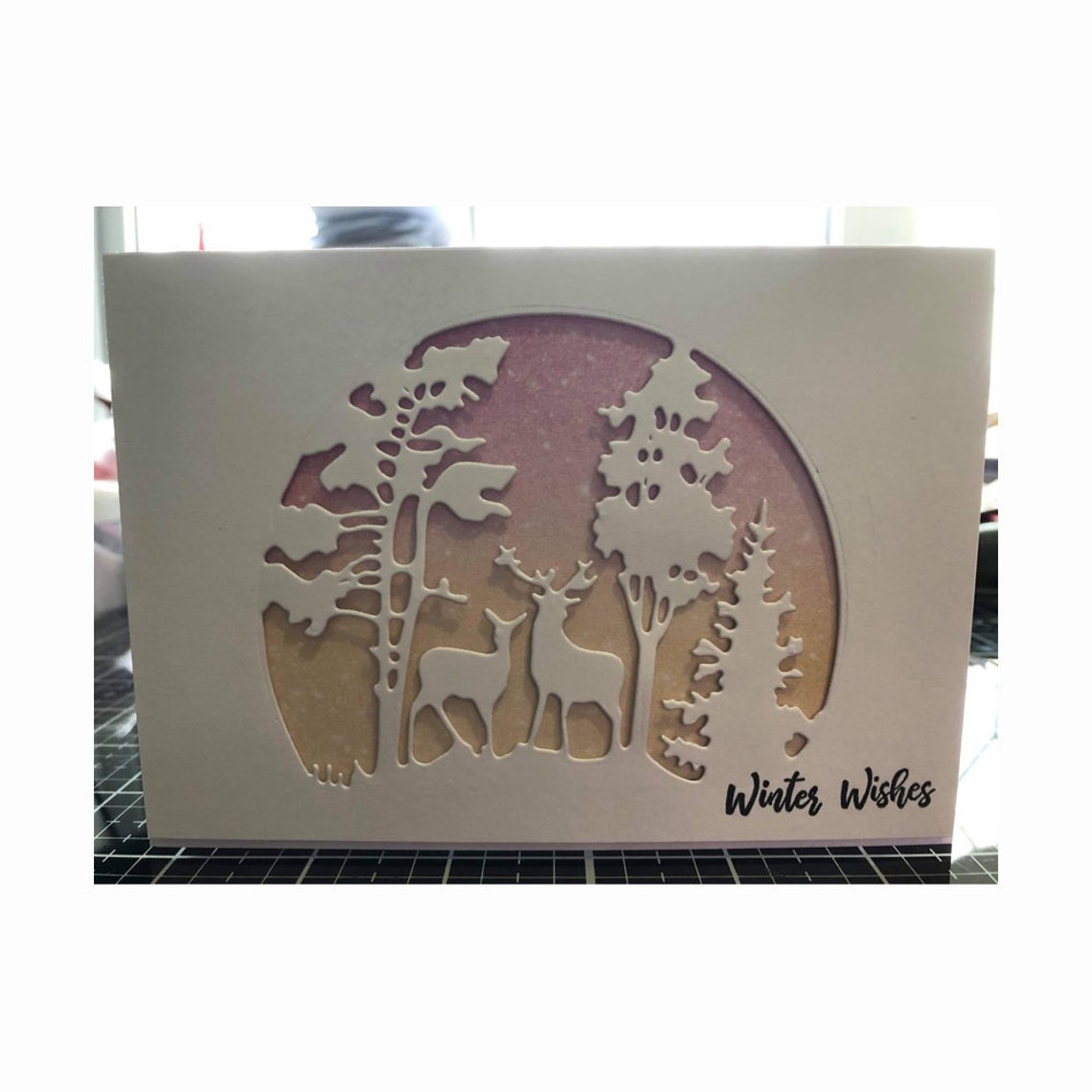 Christmas Tree Metal Cutting Emboss Die Deer Die Card Making | Etsy