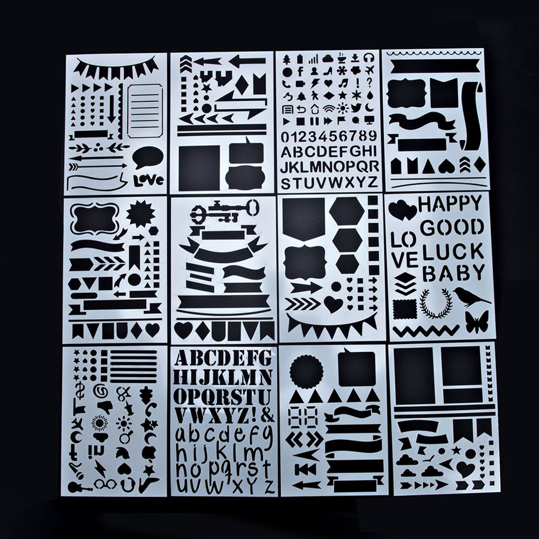 Bullet Journal Stencil Set Reusable Plastic Stencils for Journaling ...