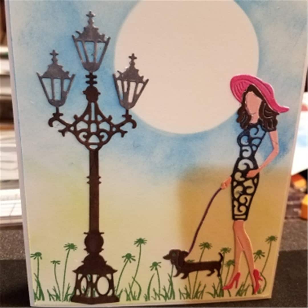 Lamp Post Metal Cutting Die,paper Craft Cutting Die, Stencil ...