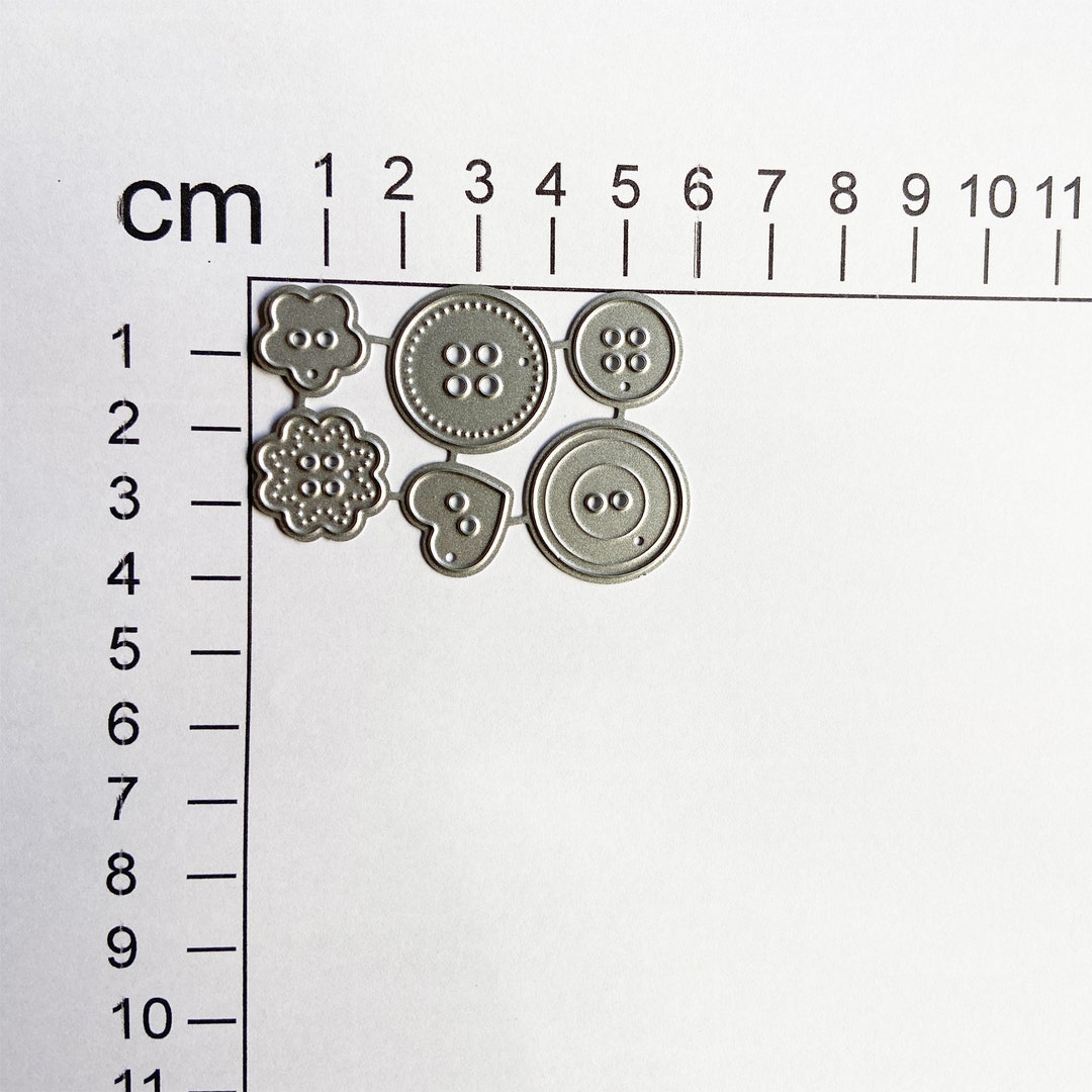 6 Kinds of Shape Buttons Metal Cutting Die,paper Craft Cutting Die ...
