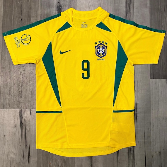Ronaldo Brazil 2002 World Cup Jersey R9 WC Patches Medium | Etsy