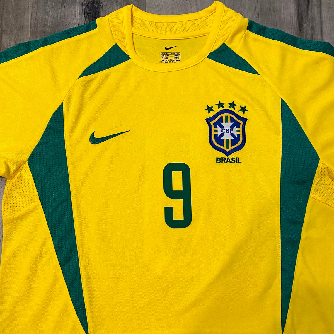 Ronaldo Brazil 2002 World Cup Jersey R9 WC Patches Medium | Etsy